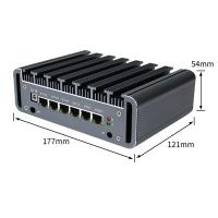 China 3865U 3867U Firewall PC , Industrial Fanless Mini Pc 6 Gigabit LAN DDR4 RAM for sale