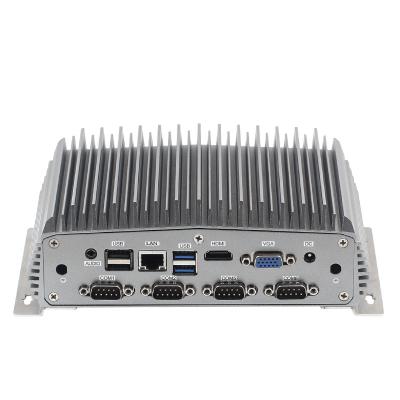 China Fanless Mini Embedded PC Quad Core E3940 J3455 6COM 1LAN Wide Voltage for sale