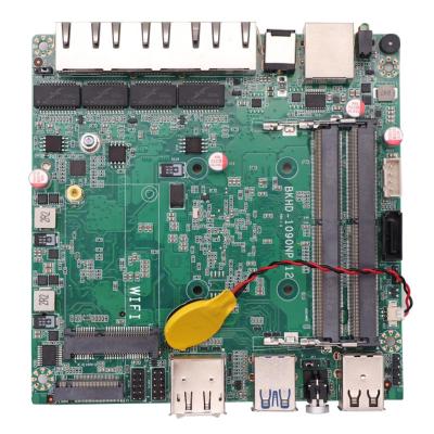 China Intel® quad cores J4125 NANO Motherboard 4*2.5G LAN firewall pc motherboard pFsense for sale