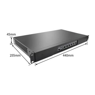 China 1U rackmount  quad cores N150 6 I226V 2500M NIC firewall PC soft router support pFsense for sale
