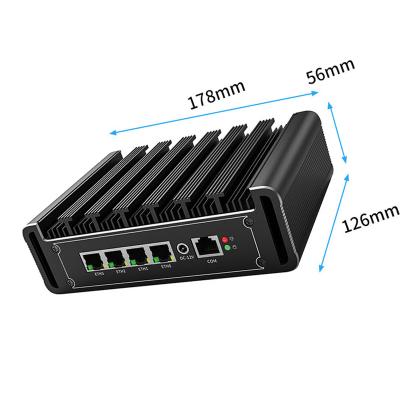 China Intel® Core™ i3-1115G4 4*2.5G LAN Firewall Pc  PFSENSE industrial computer Fanless mini pc for sale