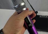 China Moving Coil Handheld FM 35KHz KTV Wireless Microphone System for sale