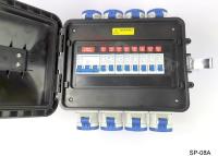 China Entertainment Black 8 Way Output 220V Power Distro Boxes for sale