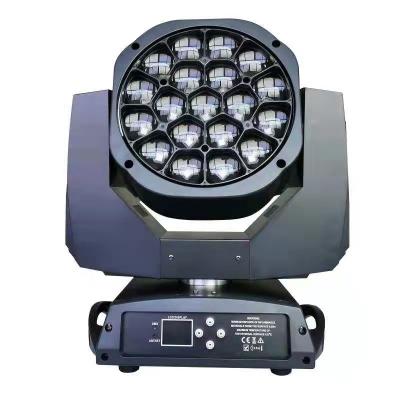 China CRI 90 LED Stage Lighting System 19x15w Rgbw 4 In 1 Zoom Beam Wash Led Moving Head for sale
