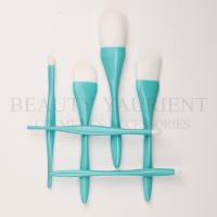 China Privated original streamlined deisgn with 6 Pcs Makeup Brush Set of Blue Plastic Handle For Face Makeup brush tools for sale