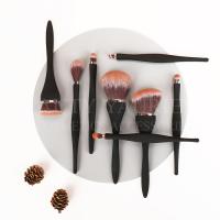 China Streamlined Private Label Makeup Brushes 15.2CM With Aluminum Long Handle for sale
