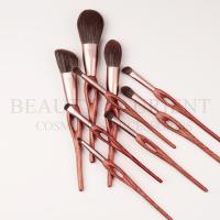 China High End Professional 9pcs Face Makeup Brush Set With Special Bubinga Wooden Handle for sale