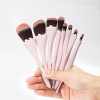 China Compact Plastic Handle UV coating Mini Makeup Brush Set 14.5mm for sale