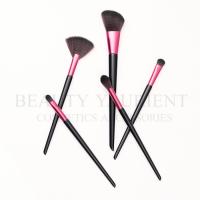 China Beauty Yaurient Wooden Handle Face Makeup Brush Set With PU Bag Antimicrobial for sale