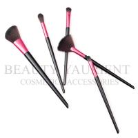 China Beauty Yaurient Wooden Handle Face Makeup Brush Set With PU Bag Antimicrobial for sale