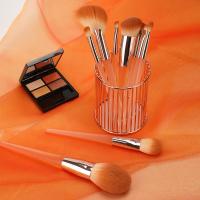 China PBT Hair Top Makeup Brush Gift Set With Triangle Shaped Frosted Plastic Handle for sale