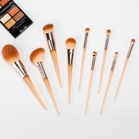 China PBT Hair Top Makeup Brush Gift Set With Triangle Shaped Frosted Plastic Handle for sale