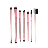 China Professional 7pcs Eyeshadow Makeup Brush Set Aluminum Ferrule for sale