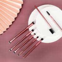 China Professional 7pcs Eyeshadow Makeup Brush Set Aluminum Ferrule for sale