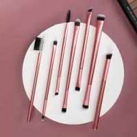 China Professional 7pcs Eyeshadow Makeup Brush Set Aluminum Ferrule for sale