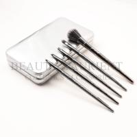 China Plastic Handle Wood Grains Private Label Makeup Brushes ISO14001 Certified for sale