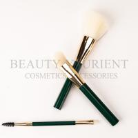China Synthetic Hair Beginner Face Makeup Brush Set 3pcs With Pouch 17.7cm for sale