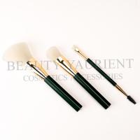 China Synthetic Hair Beginner Face Makeup Brush Set 3pcs With Pouch 17.7cm for sale