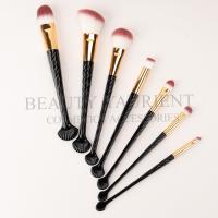 China Antibacterial Face Makeup Brush Set 7piece With Fishtail Plastic Handle for sale