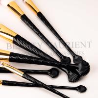China Antibacterial Face Makeup Brush Set 7piece With Fishtail Plastic Handle for sale