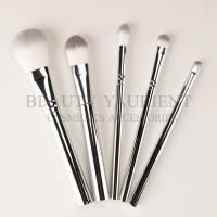 China Long Lasting Daily 5pcs Makeup Brush Set Electroplating Plastic Makeup Brush for sale