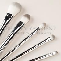 China Long Lasting Daily 5pcs Makeup Brush Set Electroplating Plastic Makeup Brush for sale