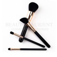 China Assorted Shape Face Makeup Tools  4pcs Makeup Brush Kit Aluminum Ferrule for sale