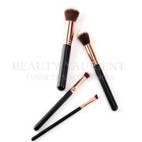 China Customized Logo 4 Piece Makeup Brush Set Private Label Face Brush With Beautiful Bag for sale