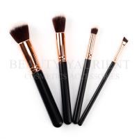 China Customized Logo 4 Piece Makeup Brush Set Private Label Face Brush With Beautiful Bag for sale