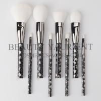 China SA8000 17.8cm Private Label Makeup Brushes Tools With Heat Transfer Plastic Handle for sale