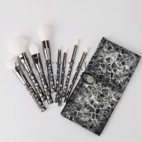 China SA8000 17.8cm Private Label Makeup Brushes Tools With Heat Transfer Plastic Handle for sale