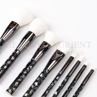 China SA8000 17.8cm Private Label Makeup Brushes Tools With Heat Transfer Plastic Handle for sale