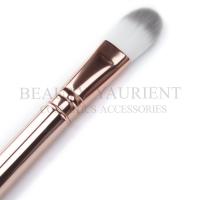 China Customized Face Foundation Single Makeup Brush With Plastic Handle Soft PBT Hair for sale