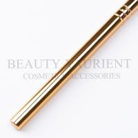 China Deluxe Champagne Gold Fluffy Eyeshadow Makeup Brush 148mm Length for sale