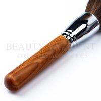 China Metal Ferrule Fluffy Powder Makeup Brush Original FSC Wooden Handle for sale