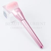 China Big Fiber Foundation Makeup Brush Pearl Pink Aluminum Ferrule 85g for sale