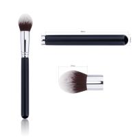 China Pbt Hair 5pcs Makeup Brush Set With Matte Finish Silver Brass Ferrule for sale