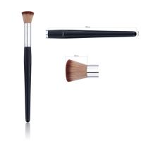 China Pbt Hair 5pcs Makeup Brush Set With Matte Finish Silver Brass Ferrule for sale