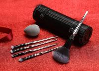 China PBT hair X Shape 5pcs Makeup Brush Set With Cosmetic Case Beauty Makeup Tools for sale