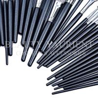 China FSC Customized Ferrule Professional Cosmetic Brush Set Black Makeup Brushes Set for sale