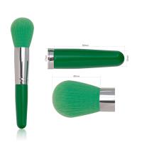 China 5pcs Makeup Brush And Bag Set  PBT Hair Green Handle Makeup Brushes for sale