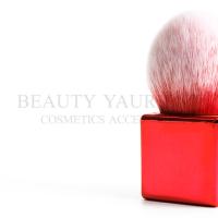 China SA8000  Red Square Handle Candy Shaped Kabuki Makeup Brush For Powder Foundation for sale