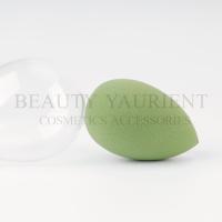 China ISO9001 Green Cosmetic Powder Puff Egg Shaped Makeup Sponge Latex Free for sale