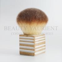 China SA8000 Wooden Handle Square Kabuki Brush Kabuki Foundation Brush for sale