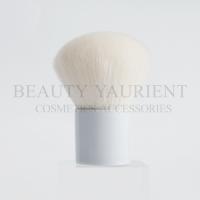 China Plastic Handle Private Logo Kabuki Makeup Brush For Loose Powder for sale
