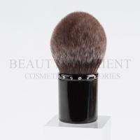 China ISO14001 Alminum Handle Kabuki Cosmetic Brush Dome Shaped Makeup Brush for sale