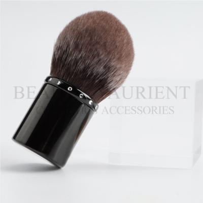 China ISO14001 Alminum Handle Kabuki Cosmetic Brush Dome Shaped Makeup Brush for sale