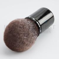 China ISO14001 Alminum Handle Kabuki Cosmetic Brush Dome Shaped Makeup Brush for sale