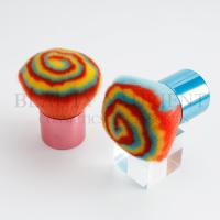 China Multicolored Hair Kabuki Makeup Brush OEM Logo Facial Beauty  Tools for sale