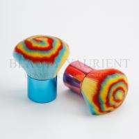 China Multicolored Hair Kabuki Makeup Brush OEM Logo Facial Beauty  Tools for sale